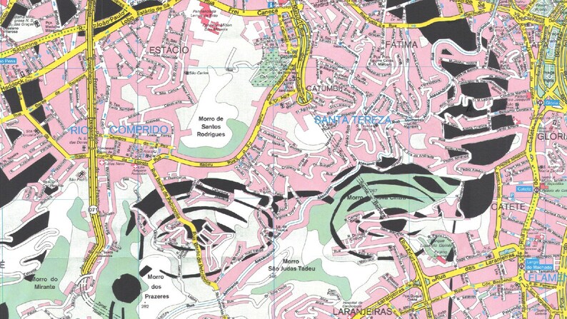 Machado De Assis Poster / Rio De Janeiro Map / Brazil / Literary ...