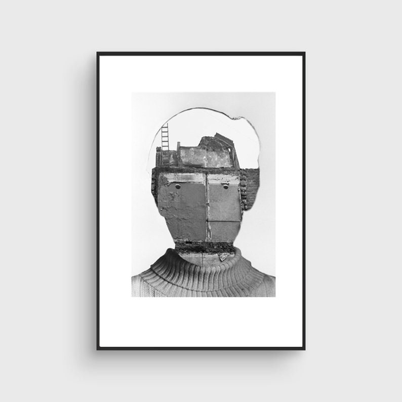 Fine Art Print / Portrait Poster / Face Portrait Collage / - Etsy