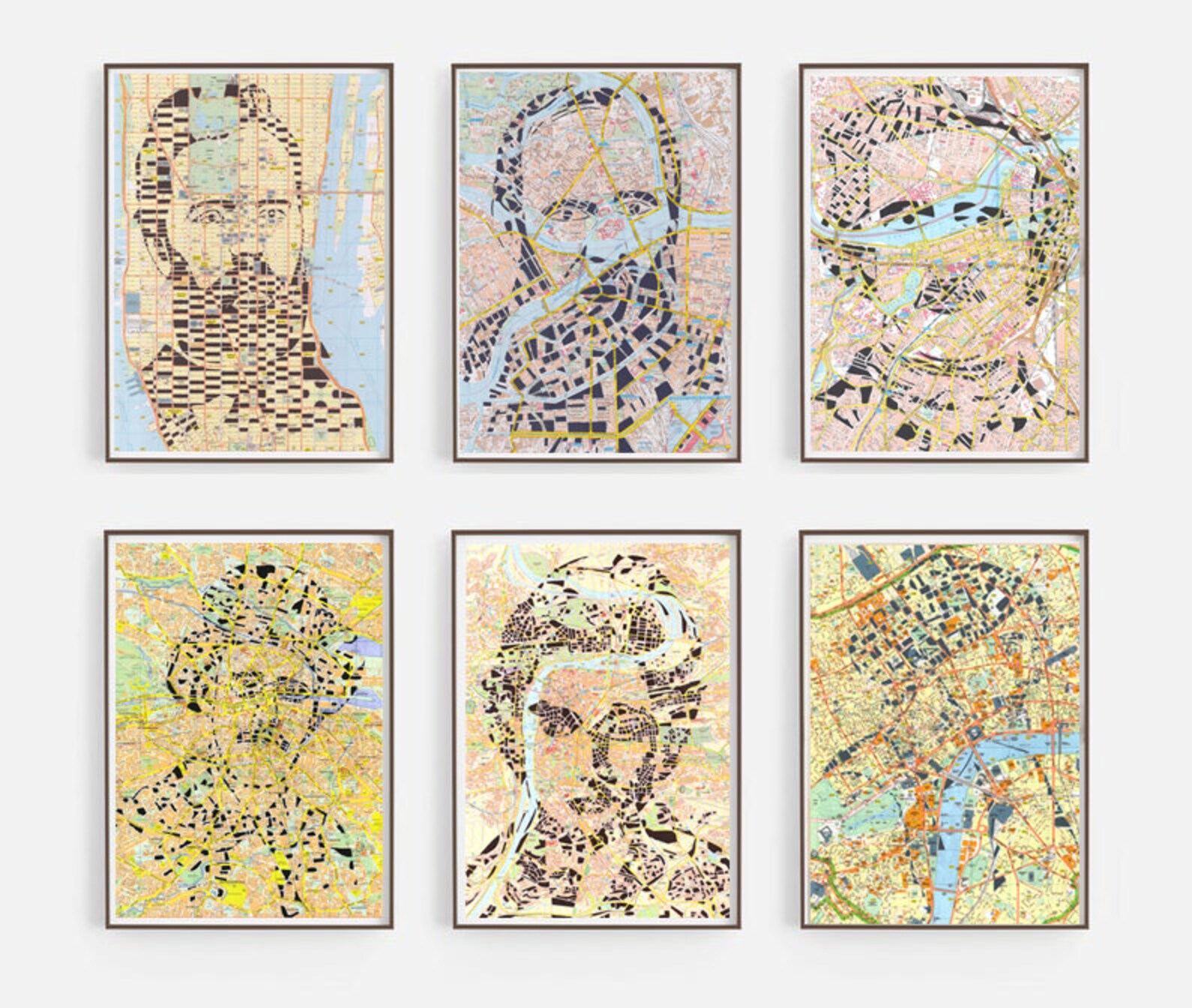 James Joyce Poster / Dublin Map / Literary Portraits / Famous Writers ...