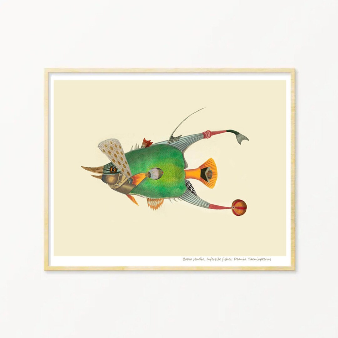 Fish Art Print / Art Poster / Collage / Fish / Sea / Wall Art / Sea ...