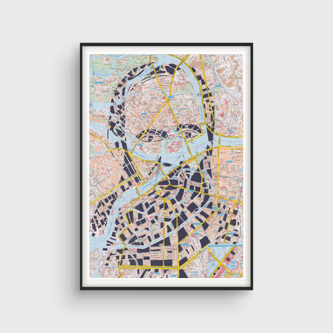 Fyodor Dostoevsky Poster / St. Petersburg Russia Map / Famous Writers ...