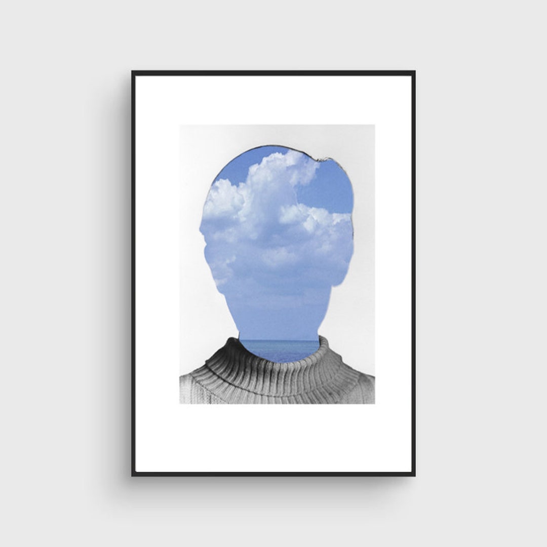 Fine Art Print / Portrait Poster / Face Portrait Collage / Thought ...