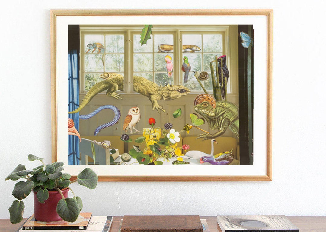 Animal Print. Room Poster. Zoo Mansion. Collage Print of Original ...