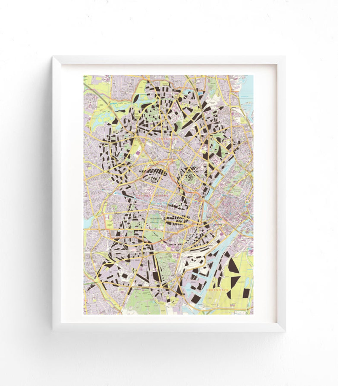 Søren Kierkegaard Poster / Copenhagen Map / Danish Philosopher / Famous ...
