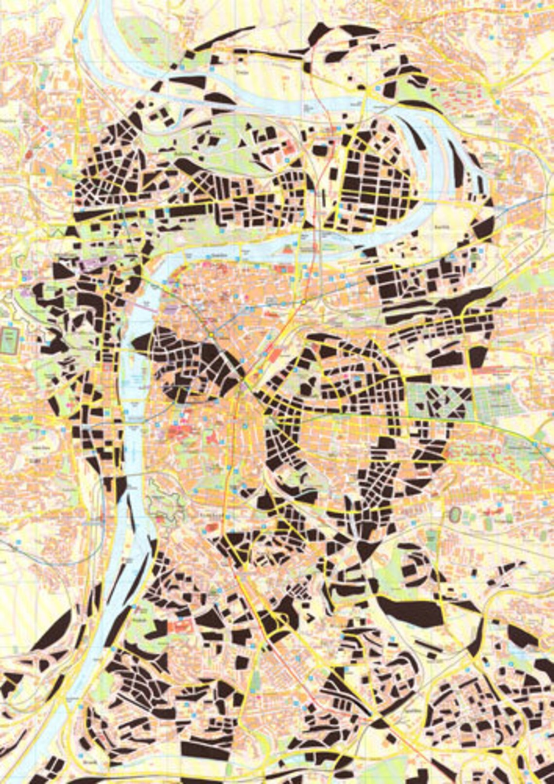 Franz Kafka Papercut / Prague Map / Hand Cut Map / Handmade - Etsy