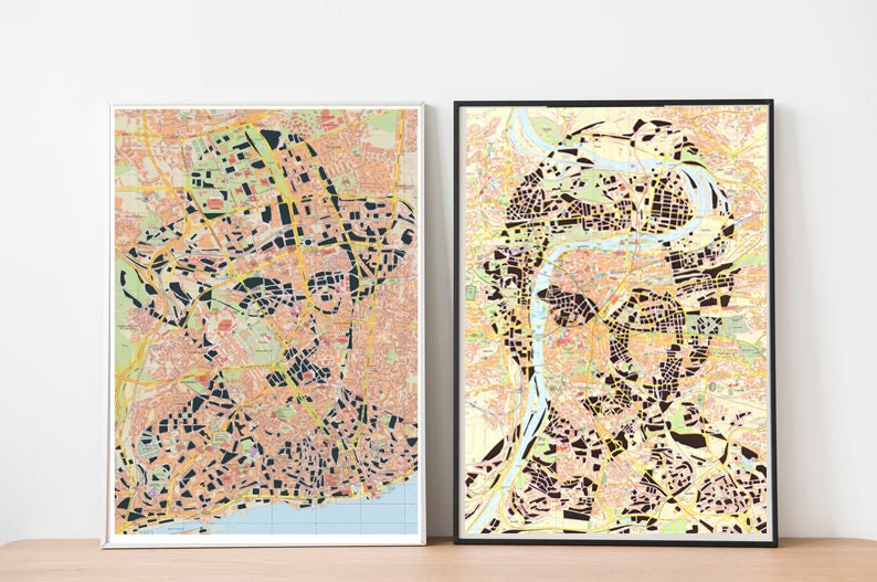 Franz Kafka Poster / Prague Map / Literary Portraits / Famous Writers ...