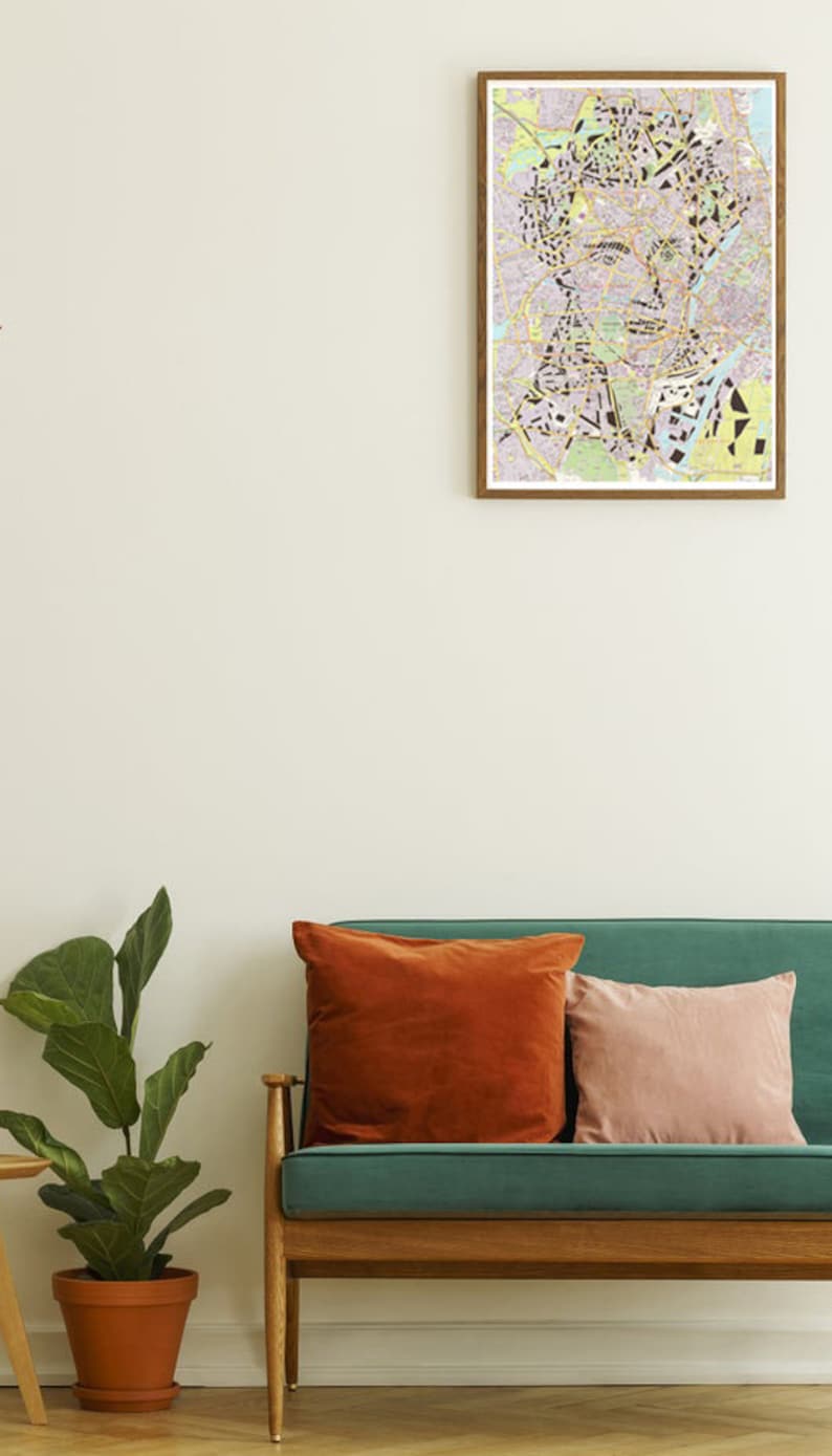 Søren Kierkegaard Poster / Copenhagen Map / Danish Philosopher / Famous ...
