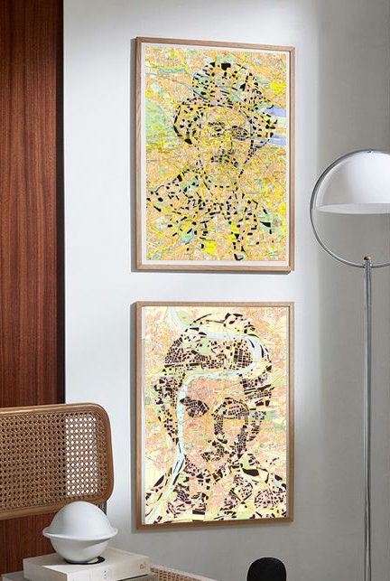 James Joyce Poster / Dublin Map / Literary Portraits / Famous Writers ...