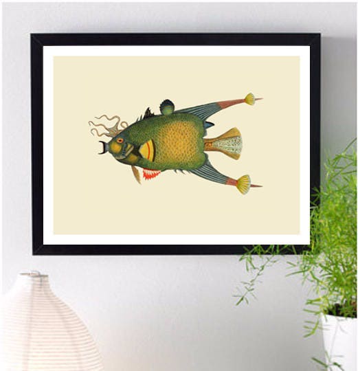 Fish Art Print / Art Poster / Collage / Fish / Sea / Wall Art / Sea ...