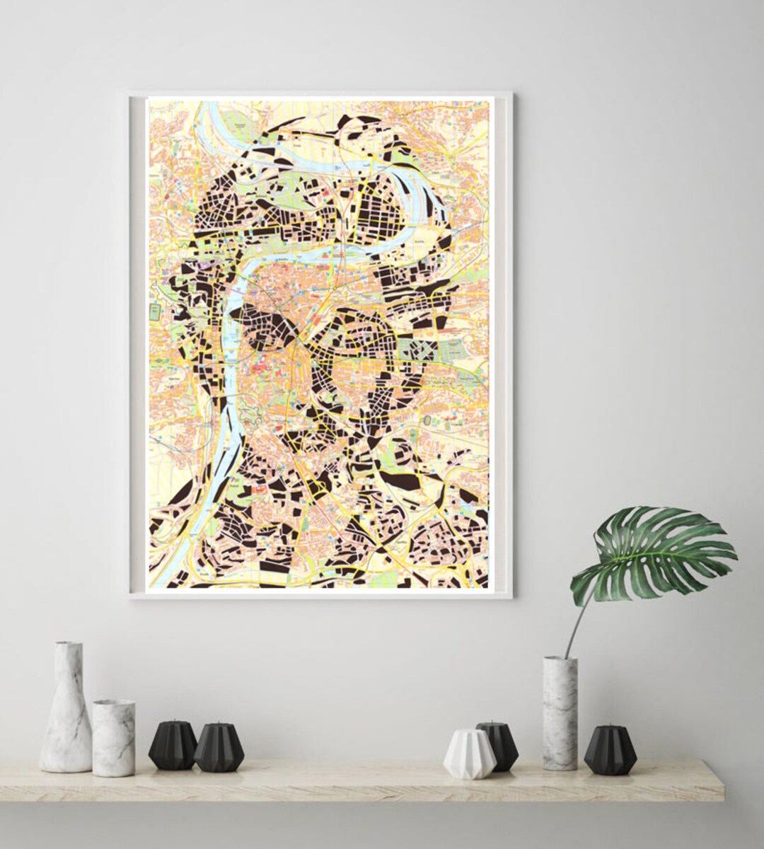Franz Kafka Poster / Prague Map / Literary Portraits / Famous Writers ...