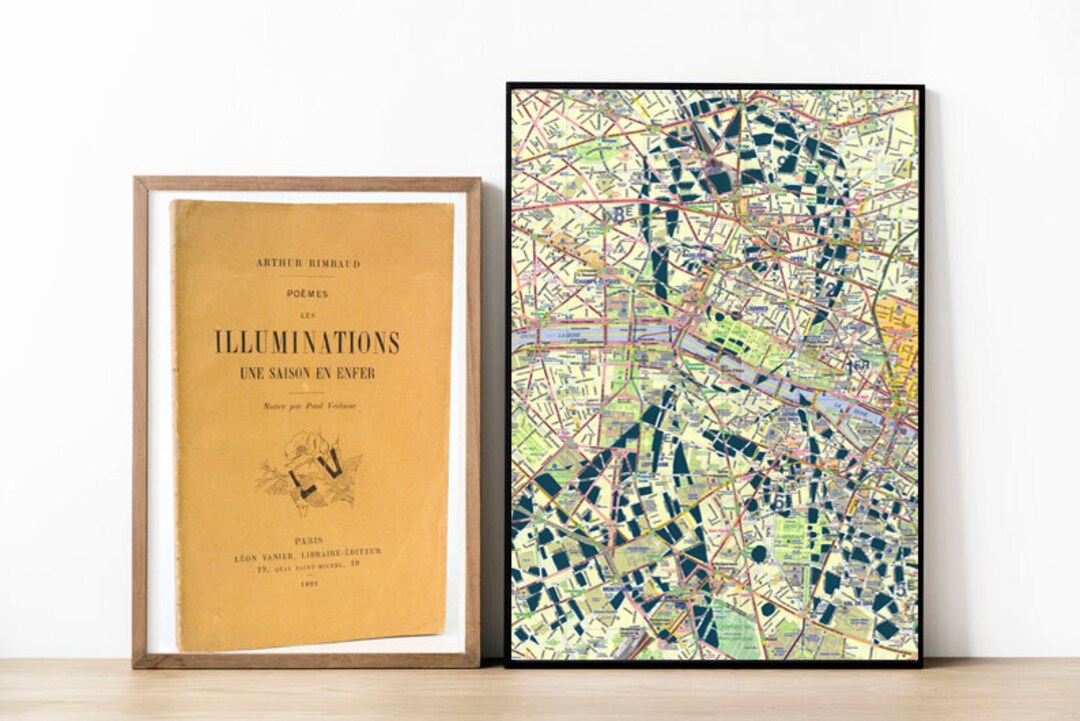 Arthur Rimbaud Poster / Paris Map / Literary Portraits / Famous Writers ...