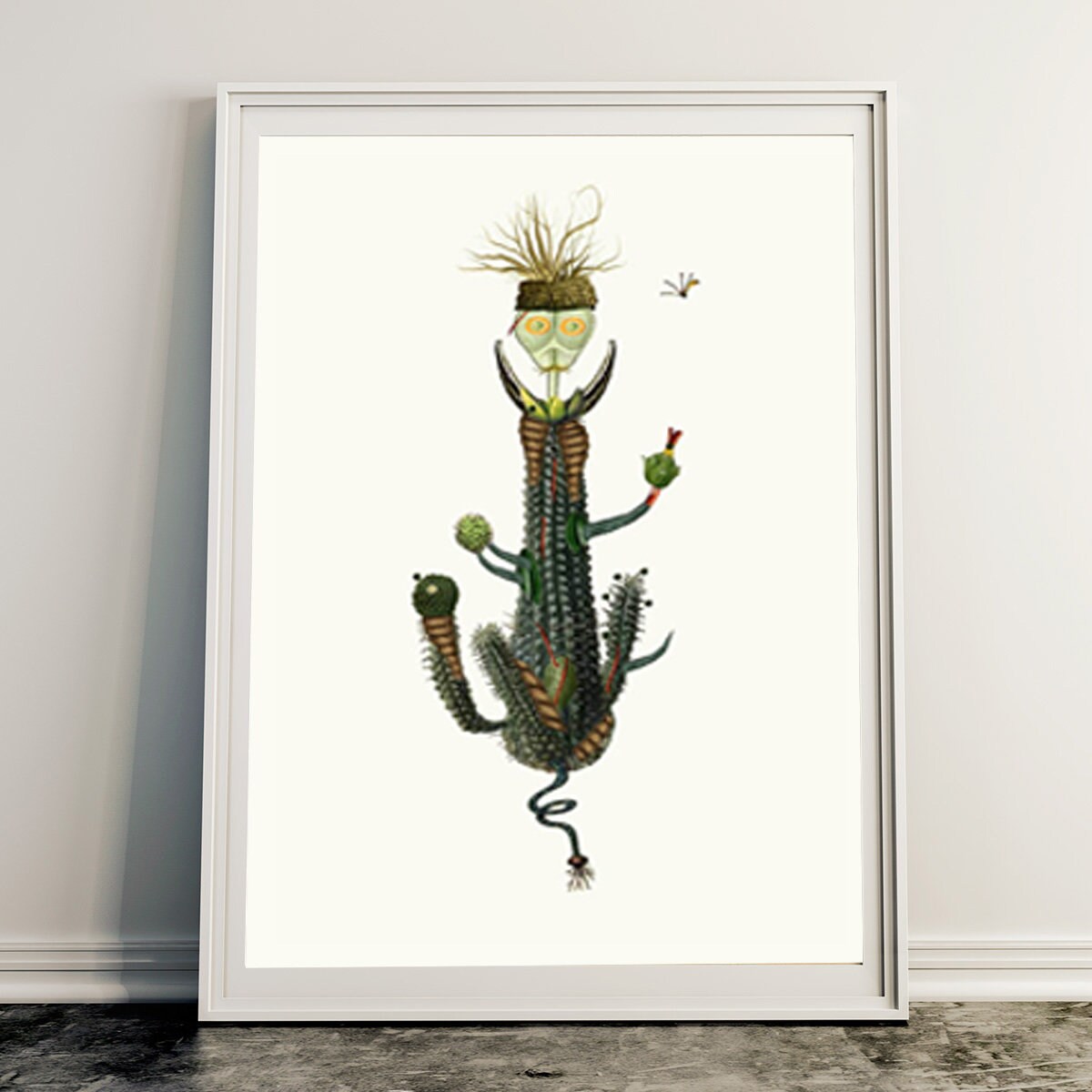 Plant Poster. Cactus. Botanical Print. Collage. Botanical Wall Art ...