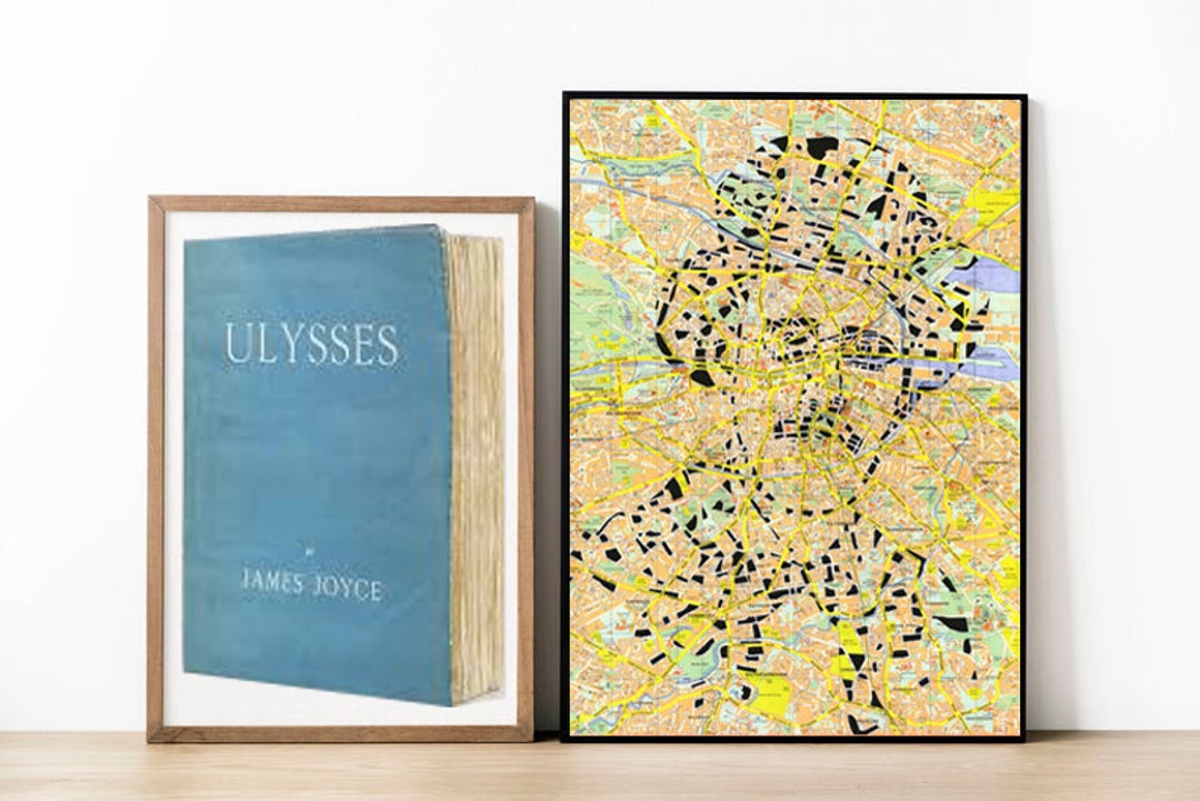 James Joyce Poster / Dublin Map / Literary Portraits / Famous Writers ...