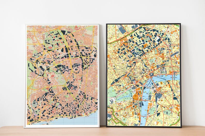 Virginia Woolf Poster / London Map / Literary Portraits / Famous ...