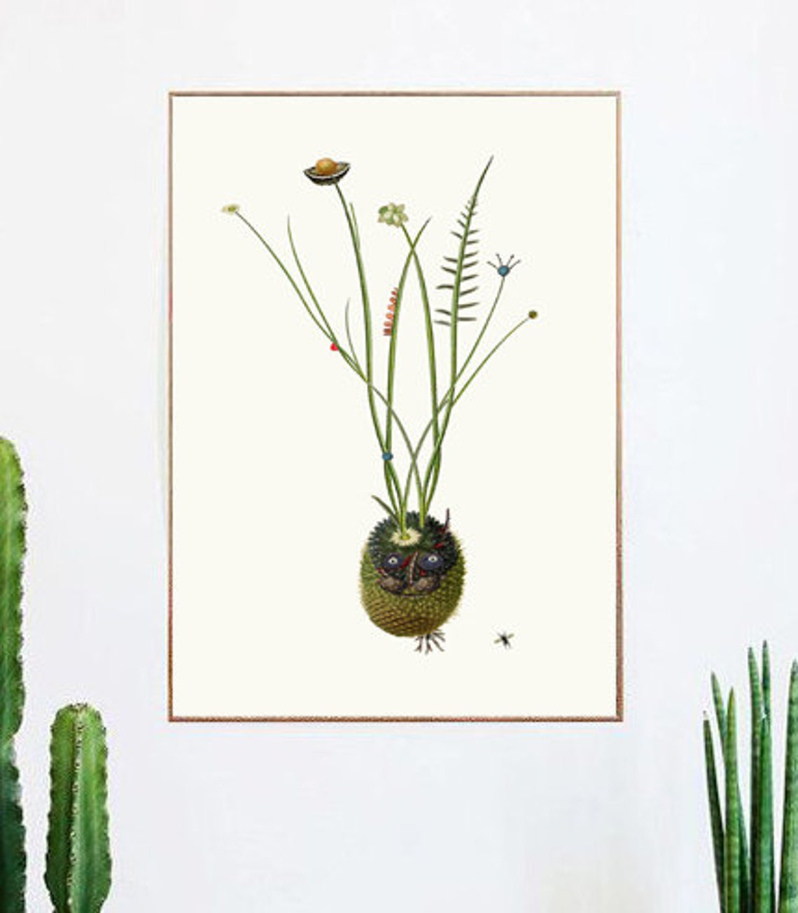 Plant Poster. Illustration Collage. Botanical Print - Herbarium ...