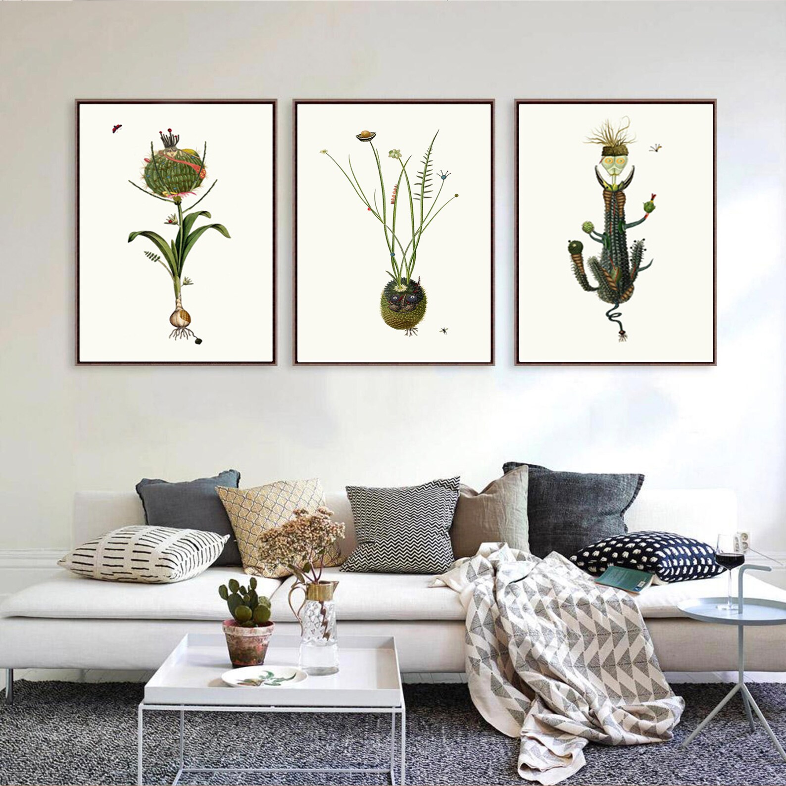 Plant Poster. Illustration Collage. Botanical Print - Herbarium ...