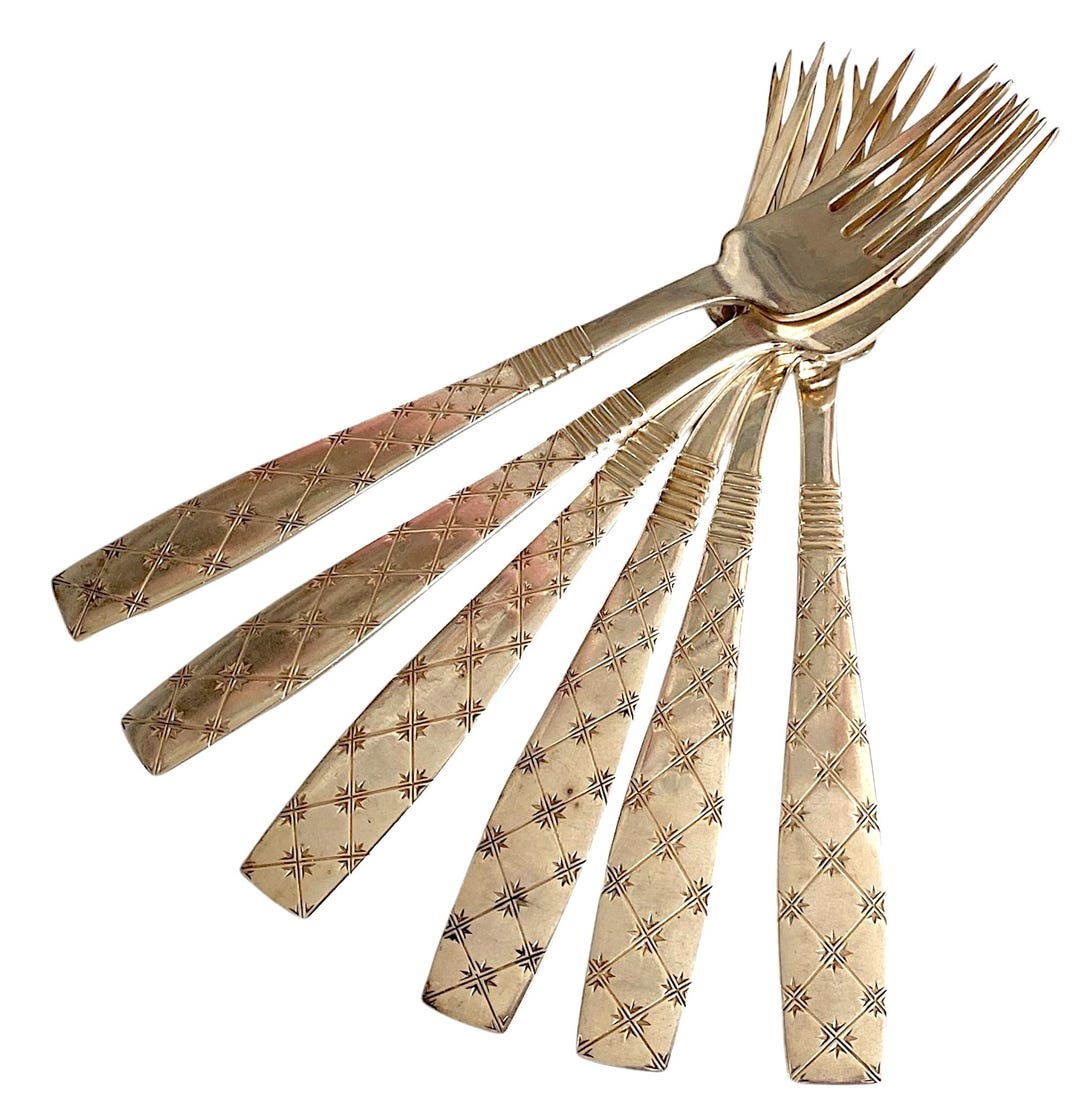 Vintage 1960s Danish Silver Plate Table Fork: Mid Century Modern ...