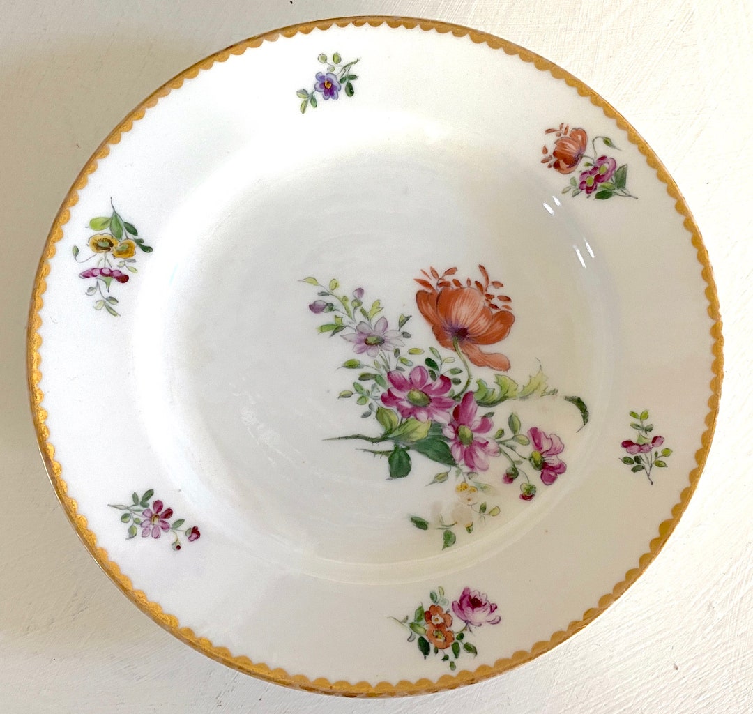 Rare Bing & Grondahl Full Saxon Flowers Small Side Plate. Red Poppy. 13 ...