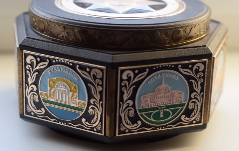 Vintage Russian Hexagon Shaped Music Box. Moscow Memorabilia - Etsy