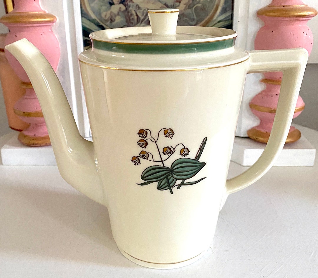 Royal Copenhagen Coffee Pot. First Class. Art Deco Nordic Botanical ...