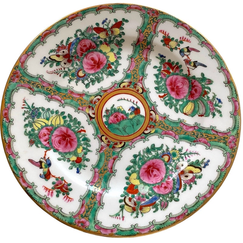 Rose Medallion Plate - Etsy