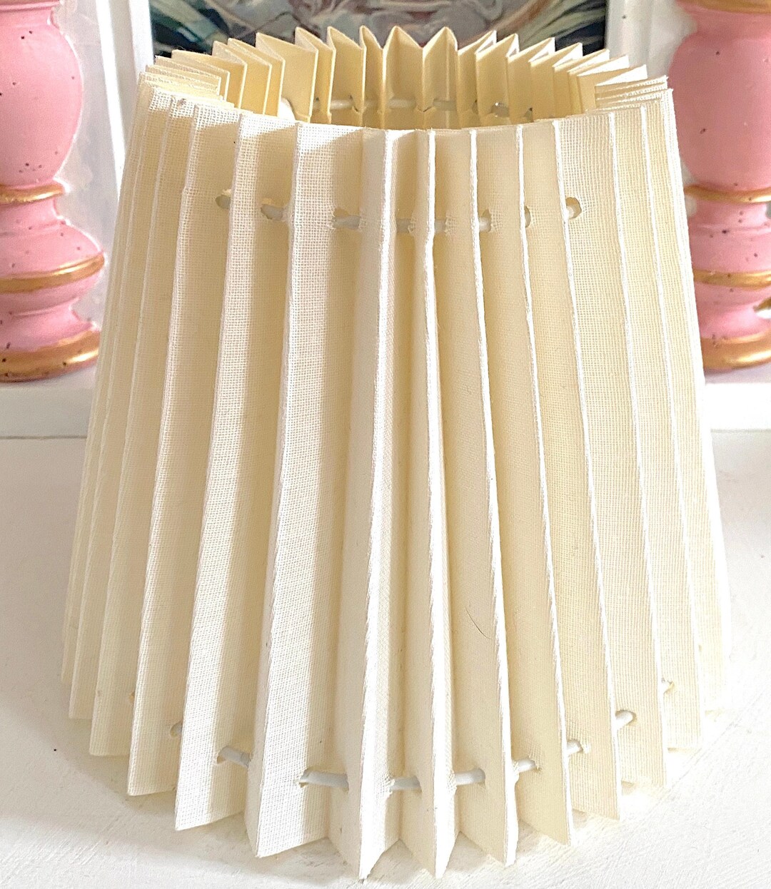 Classic Soft off White Nordic Pleated plisse Lamp Shade Designer ...