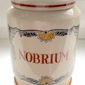 Lidded Apothecary Jar Inscription Nobrium | Etsy