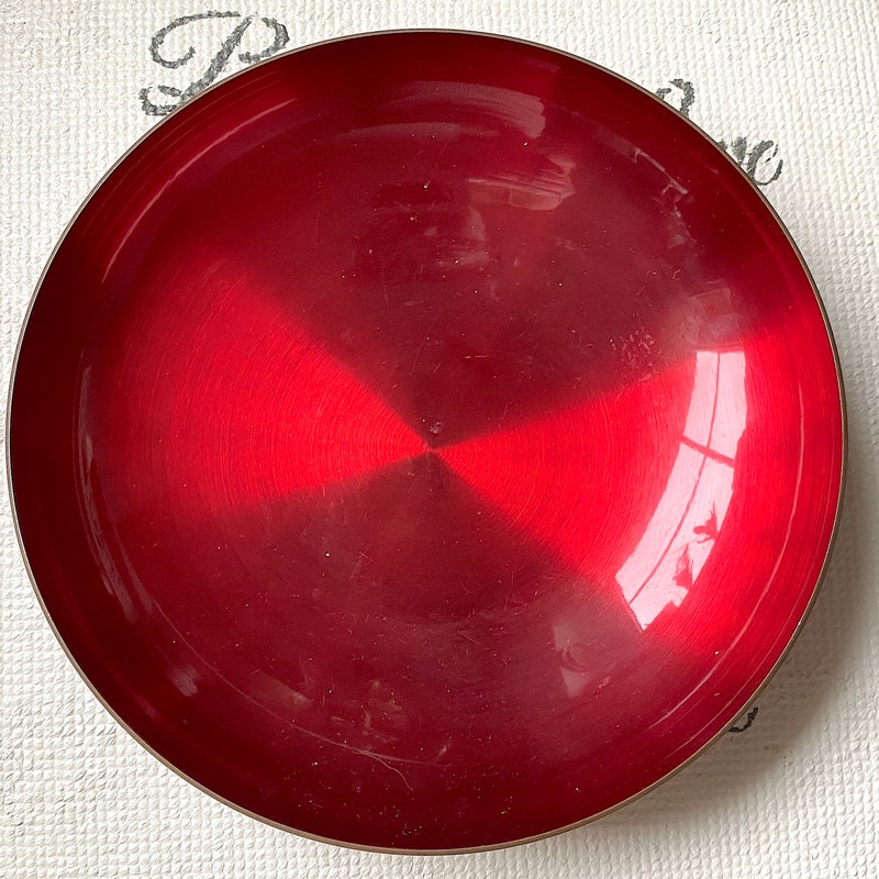 Red Enamel Bowl - Etsy