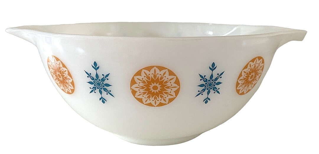 Vintage Mixing Bowl: JAJ Morning Star Nordic Snowflakes, England - Etsy