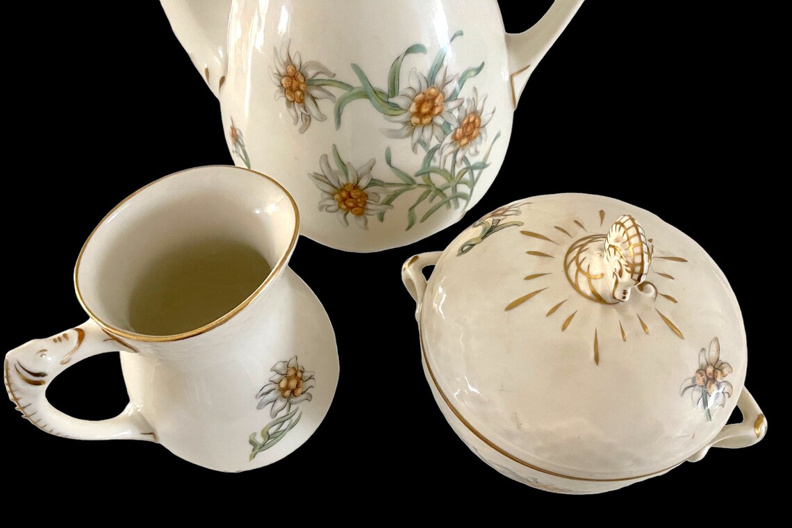 Rare Vintage Mimer Creamy off White and Gold Serving Pieces. - Etsy