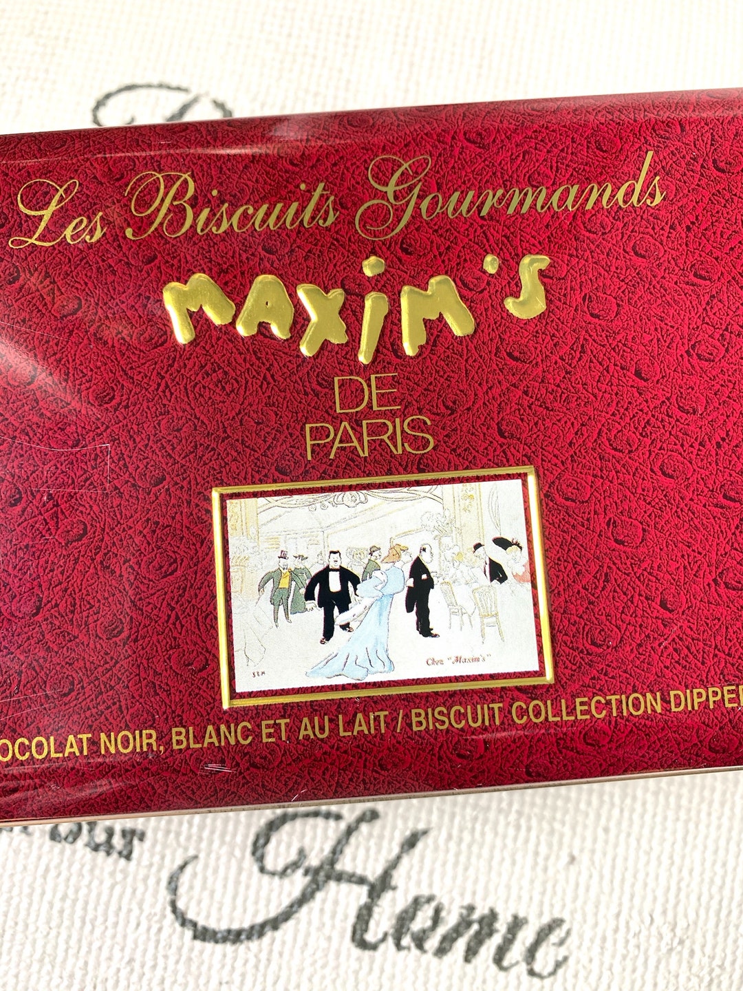 Vintage Maxim's De Paris Biscuit Tin: French Cafe Chocolate Box - Etsy