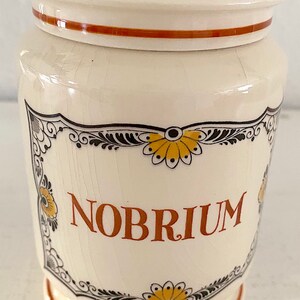 Lidded Apothecary Jar Inscription Nobrium | Etsy