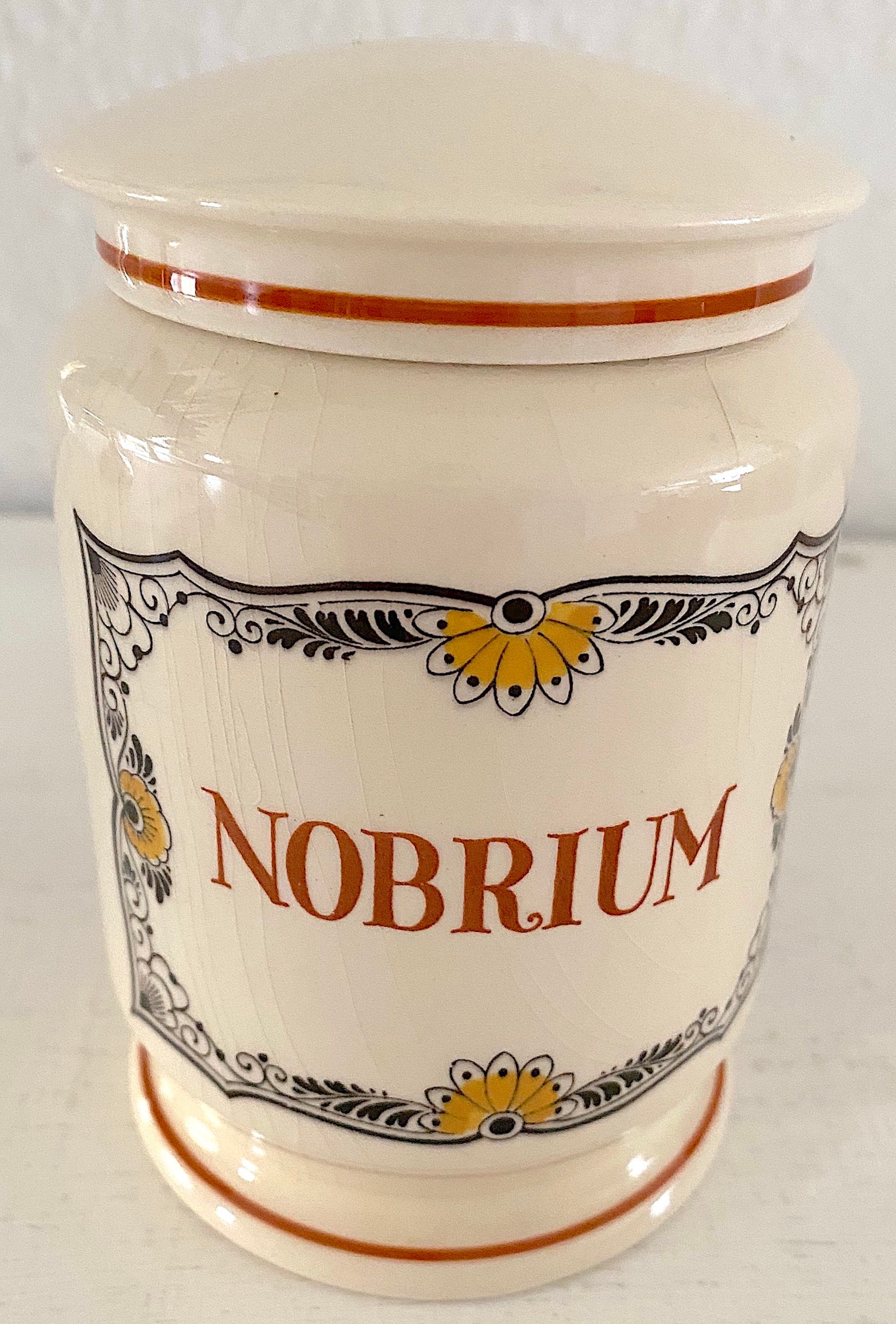 Lidded Apothecary Jar Inscription Nobrium | Etsy