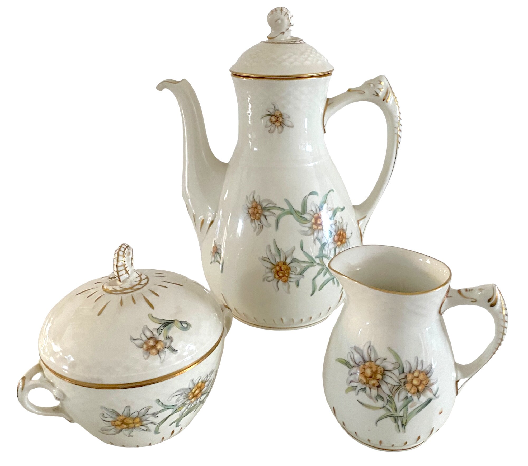 Rare Vintage Mimer Creamy off White and Gold Serving Pieces. - Etsy