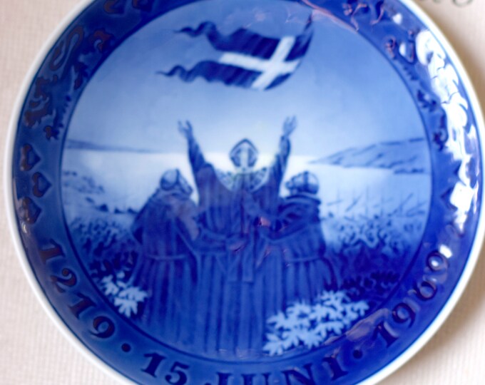 King Valdemar II Dannebrog 750th Anniversary Large Plate 1219-1969 ...