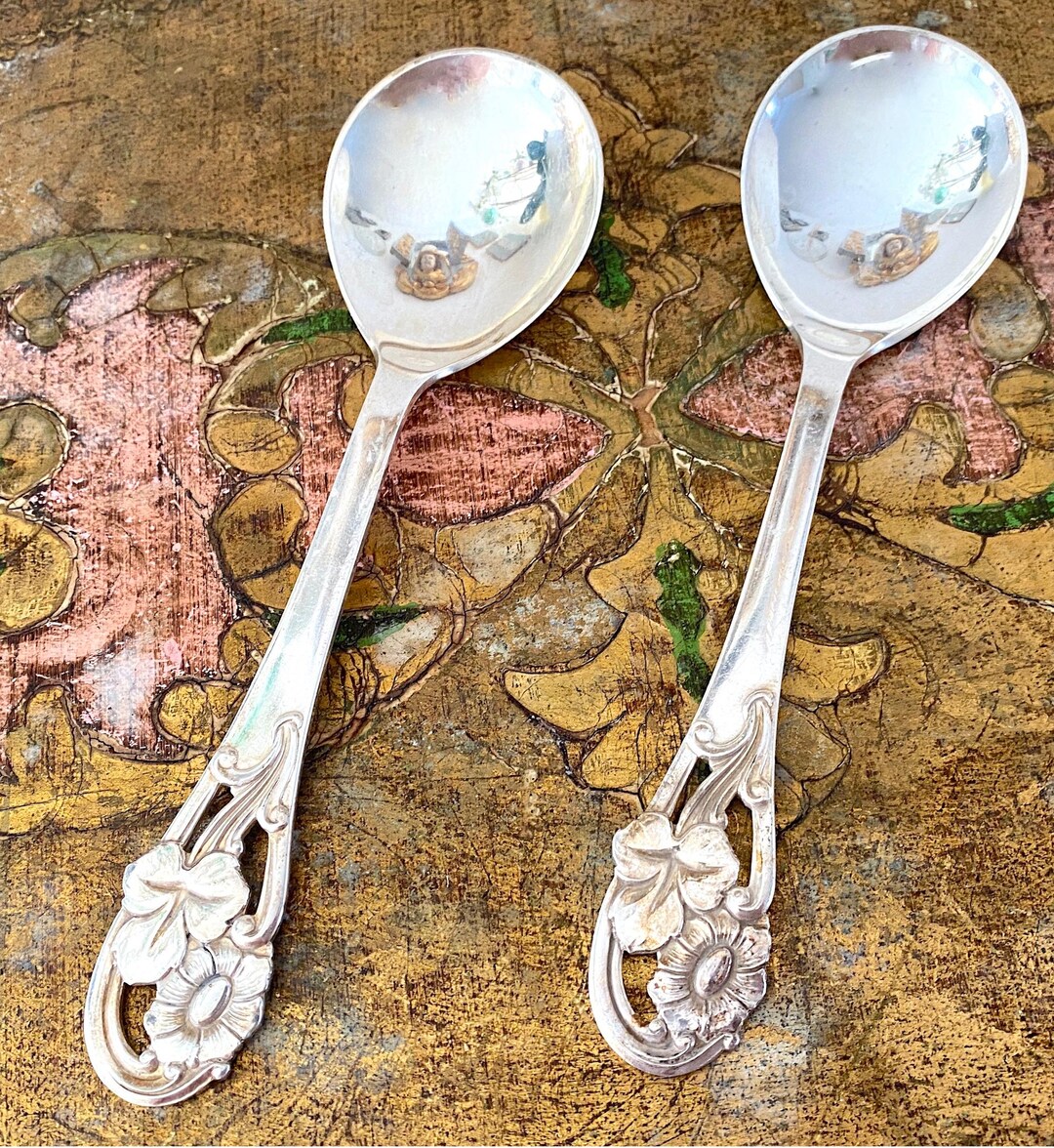 Rare Art Nouveau Daisy Flower Motive Antique Danish Silverplate 1900s ...