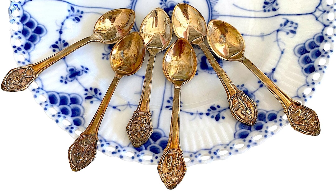 Hans Christian Andersen Silver Plate Demitasse Spoons - 1920s Denmark ...