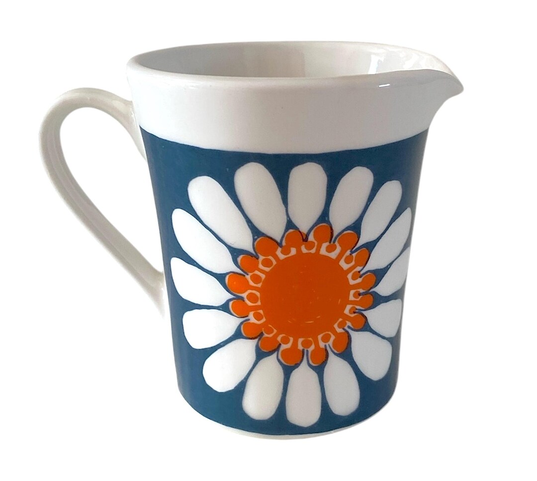 Vintage 1970s Figgjo Flint Daisy Small Creamer Jug Made in Norway ...