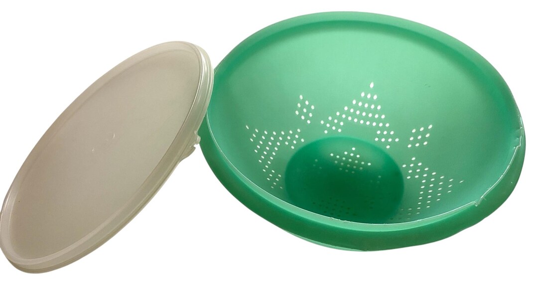 Vintage 1970s Tupperware Pastel Aqua Blue Lidded Colander. - Etsy