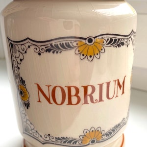 Lidded Apothecary Jar Inscription Nobrium | Etsy