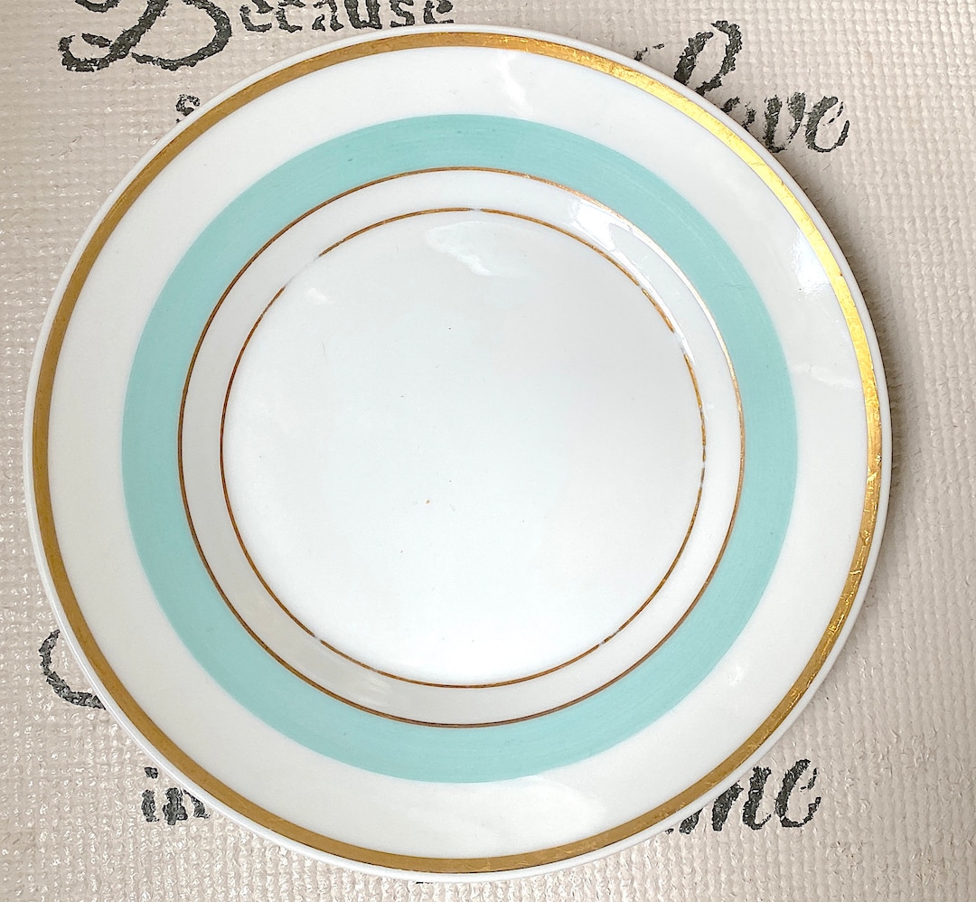 Royal Copenhagen Cake/bread Plate. Dybøl Pastel Blue and Gold. Premium ...