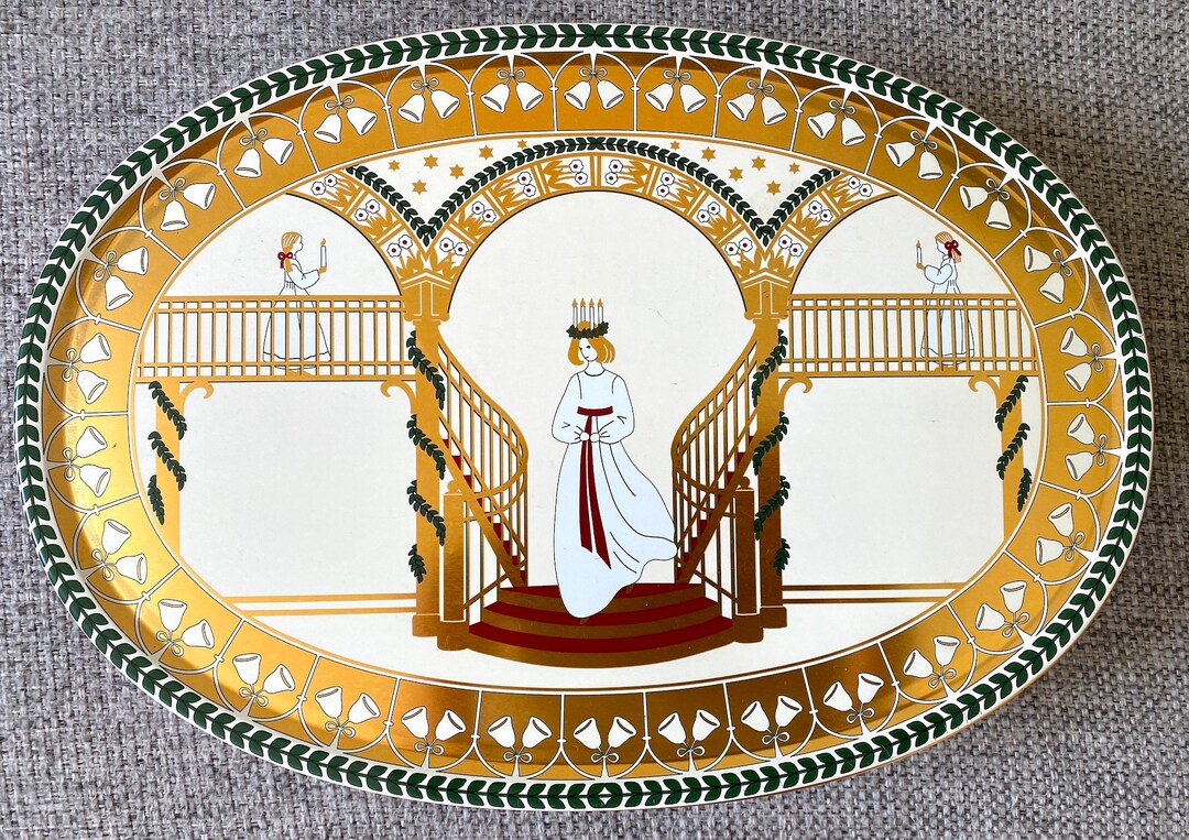 Rare Oval Tin Vintage Danish Royal Copenhagen. Danish Christmas Theme ...