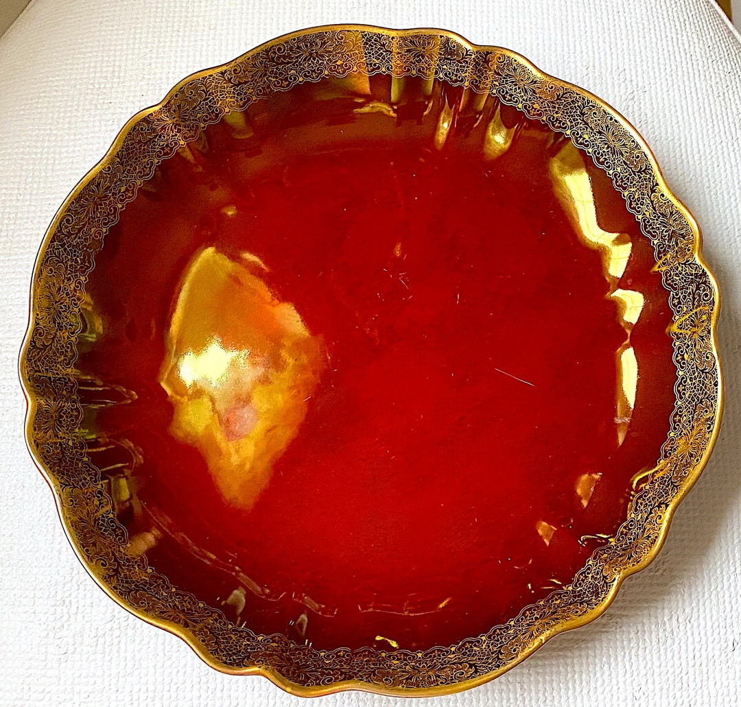 Very Rare 1920s Antique Rouge Royale Art Deco Carltonware Large Round ...