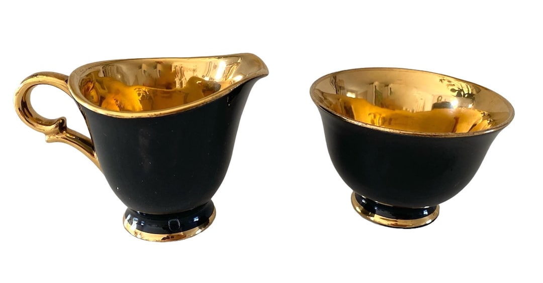 Rare Vintage 1930s Art Deco Stavangerflint Creamer and Sugar Bowl Set ...