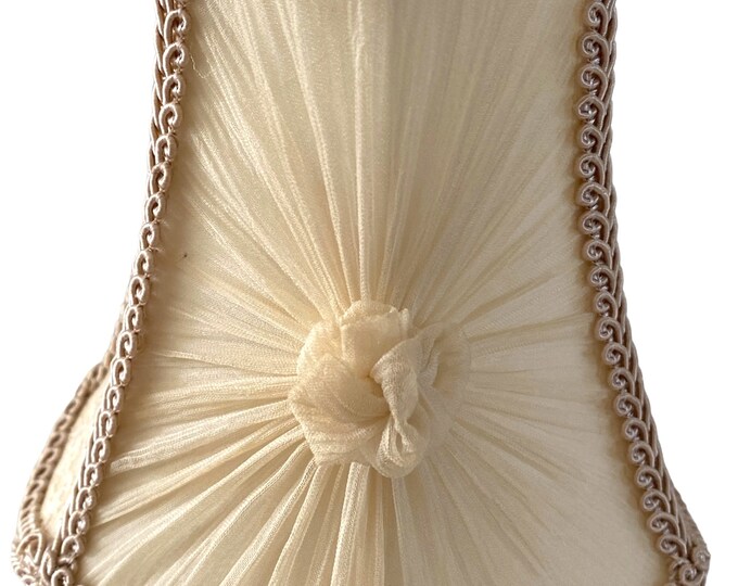 Vintage French Chic Petite Lamp Shade. Soft off White Cream Beige ...