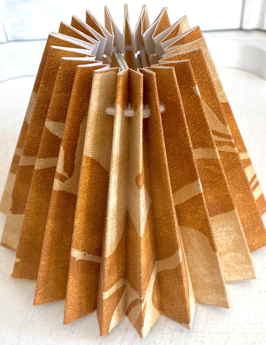 Small Textured Nordic Pleated Lamp Shade. Neutral Abstract Art Vanilla ...