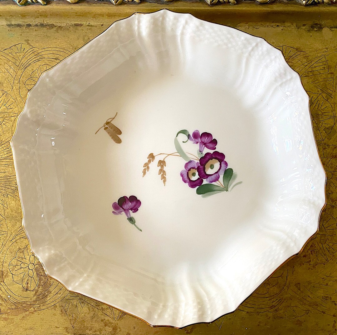 Royal Copenhagen RARE Primula Aurikel Antique Octagon Serving Plate ...