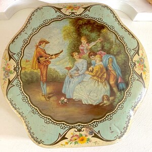 Rare Artisan Antique 1930s French Rococo Style Biscuit Tin. Elegant ...