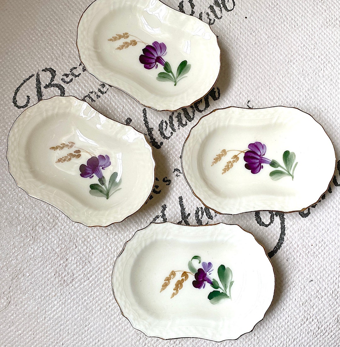 Royal Copenhagen RARE Primula Aurikel Antique Petite Oval Tray Plate ...