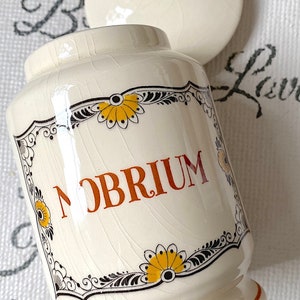 Lidded Apothecary Jar Inscription Nobrium | Etsy